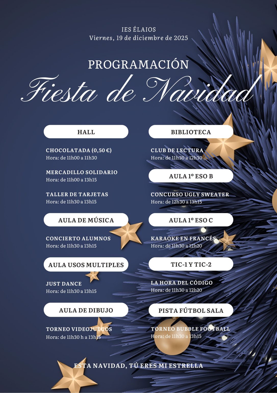 ACTIVIDADES DE NAVIDAD. DÍA 19. – IES Élaios